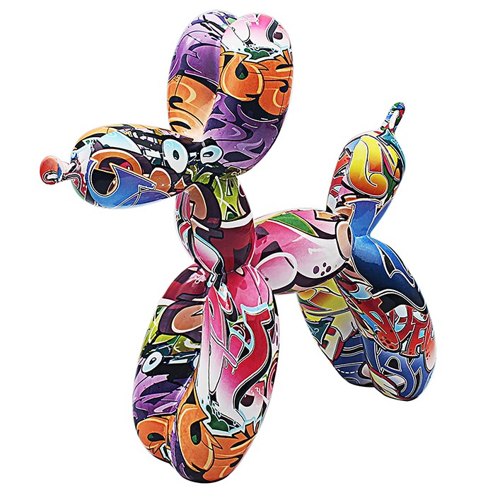 Colorful funky Pop Art Balloon Dog Sculpture Décor