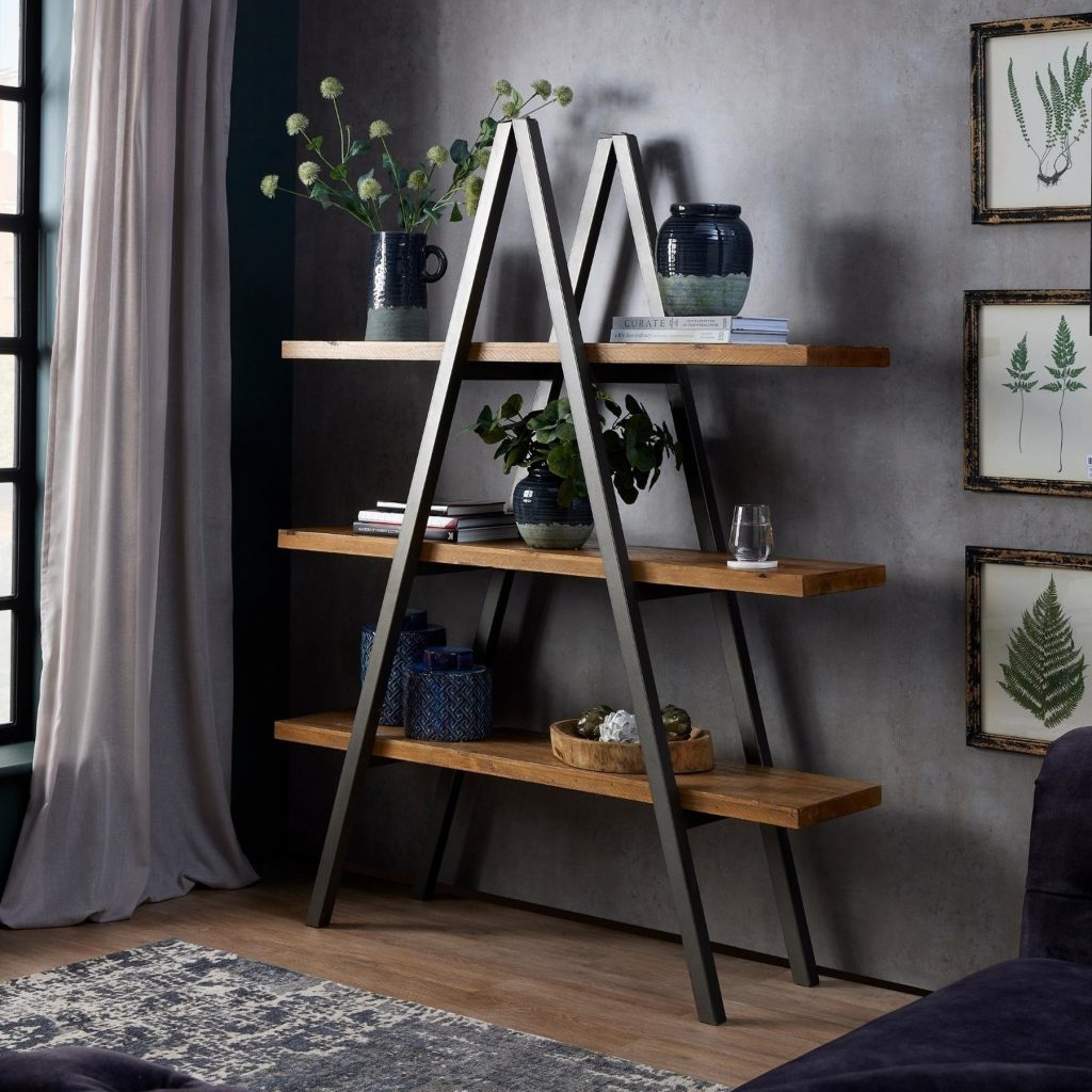 A-Frame Pine Wood Display Shelf – Scape Interiors West Ltd
